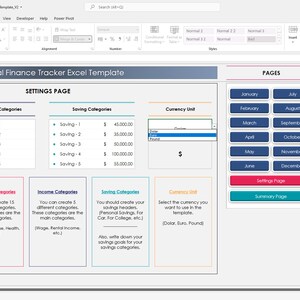 Personal Finance Tracker Excel Template Household Budget - Etsy