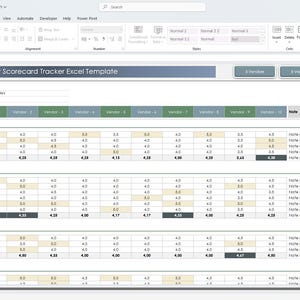 Vendor Scorecard Excel Template | Supplier Evaluation & Vendor ...