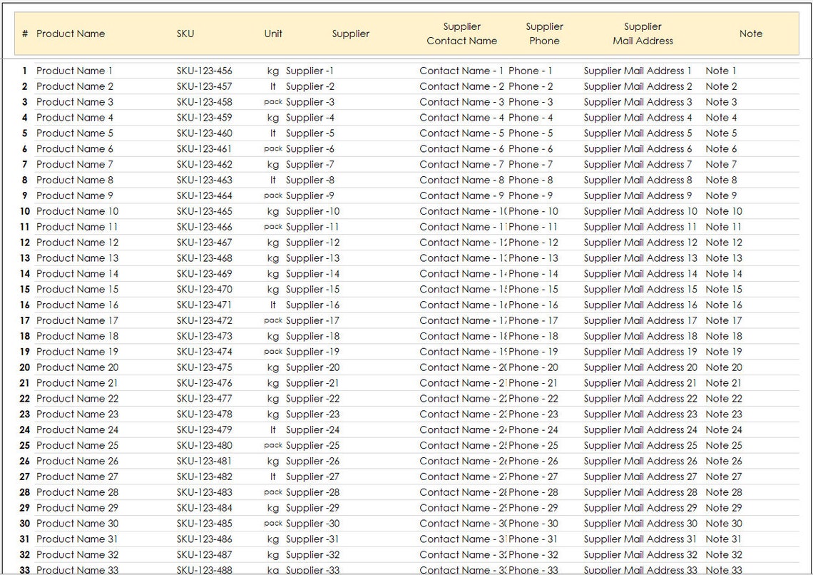 Reorder Point Calculator Excel Template Reorder Point - Etsy