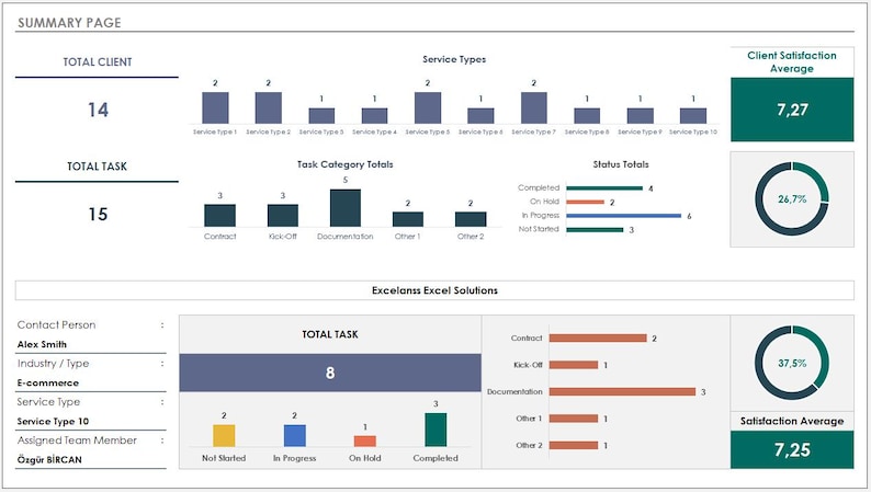 Client Onboarding Excel Template | CRM Workflow Tracker Spreadsheet ...