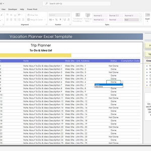 Holiday Planner Excel Template | Trip Planner Tracker | Vacation ...