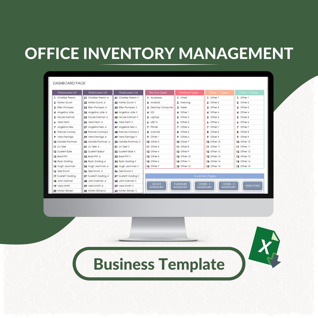 Office Inventory Management Excel Template | Inventory Tracking ...