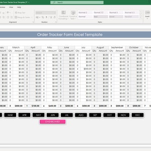 Order Form Tracker Excel Template | Editable Order Tracker | Printable ...