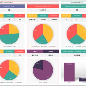 Work Order Tracker Excel Template | Job Order & Service Management ...