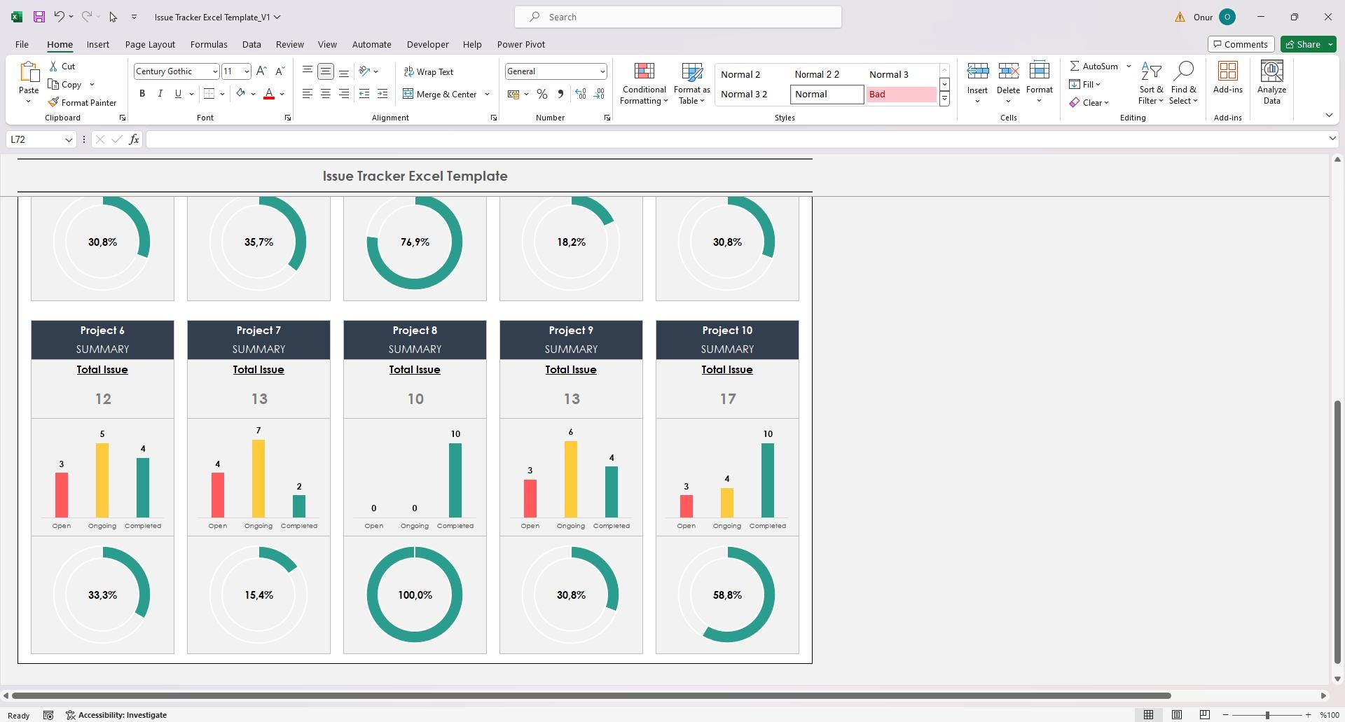Issue Tracker Excel Template | Project Issue Log & Bug Tracking ...