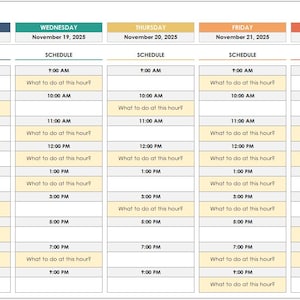 Weekly Personal Planner Excel Template | 52 Weeks Goals, Tasks ...