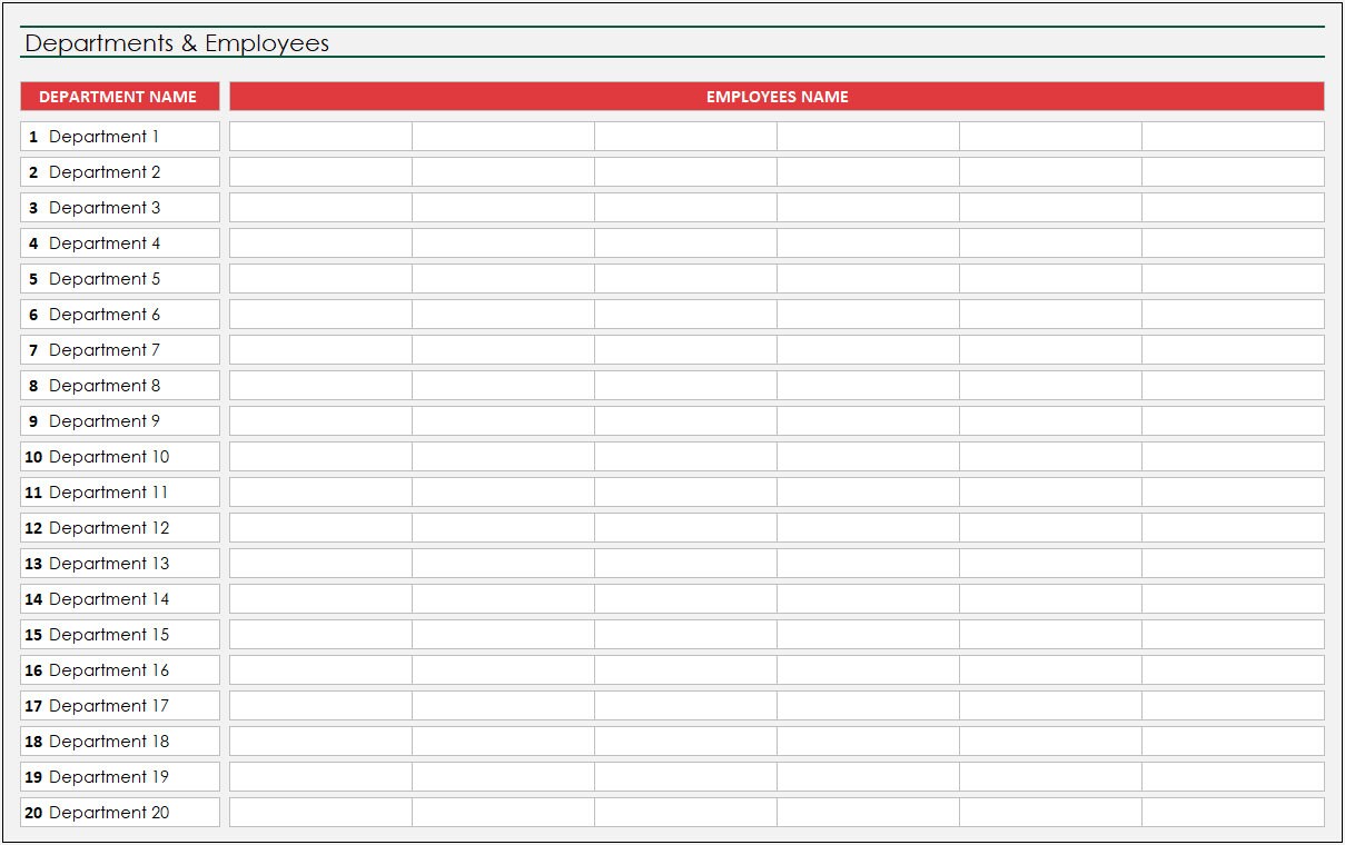 Employee Directory Excel Template Employee Planner - Etsy Ireland