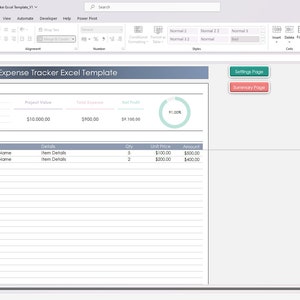 Project Expense Tracker Excel Template | Project Cost Tracker Excel ...