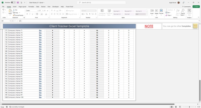 Client Tracker Excel Template Client Engagement Tracker - Etsy Client Tracker Excel Template Client Engagement Tracker - Etsy