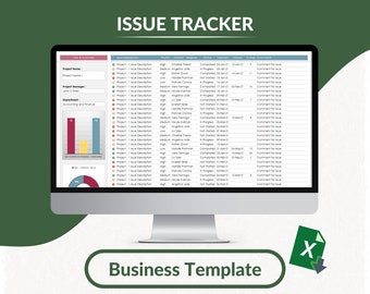 Issue Tracker Excel Template to Track Project Management Excel Planner ...