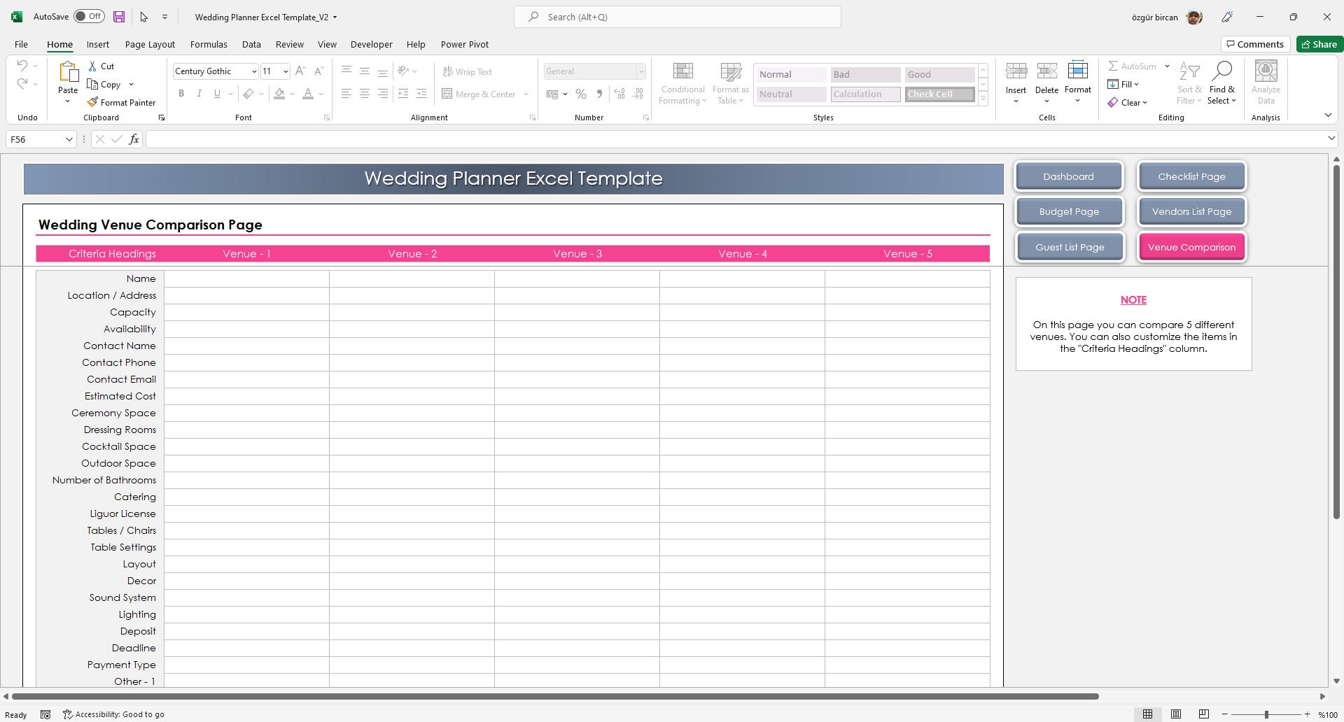 Wedding Planner Excel Template Wedding Planning Bundle Pack - Etsy