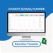 Student School Planner Excel Template | Student Planner | School Plan ...