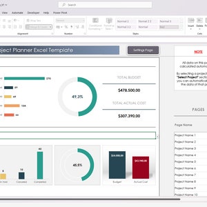 Multi Phase Project Planner Excel Template | Multi-stage Task Organizer ...