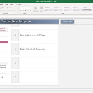 Recipe Creator Excel Template: 50 Recipes in 5 Categories With ...