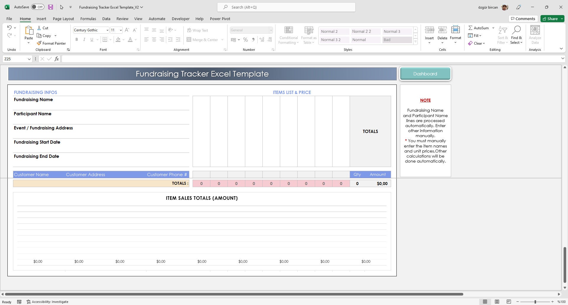 Fundraising Tracker Excel Template – Donation & Event Progress ...