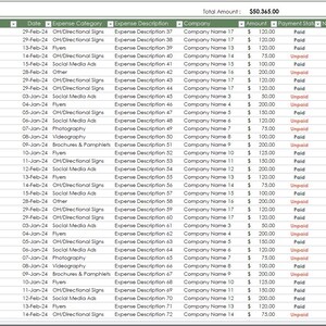 Real Estate Listing Expense Tracker – Property Marketing & Maintenance ...