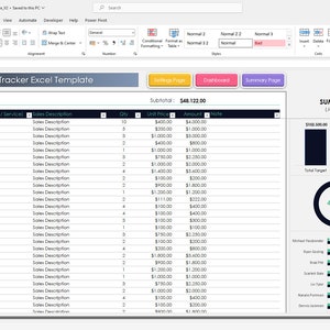 Monthly Sales & Target Tracker Excel Template: 12 Months Performance ...