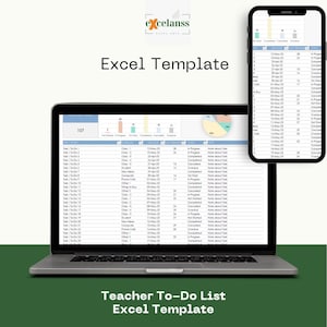 Teacher To-do List Excel Template: Classroom Organizer (digital ...