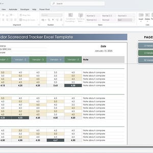 Vendor Scorecard Excel Template | Supplier Evaluation & Vendor ...