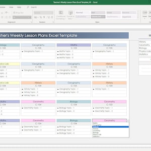 Teacher's Weekly Lesson Plans Excel Template | Educator's Lesson ...