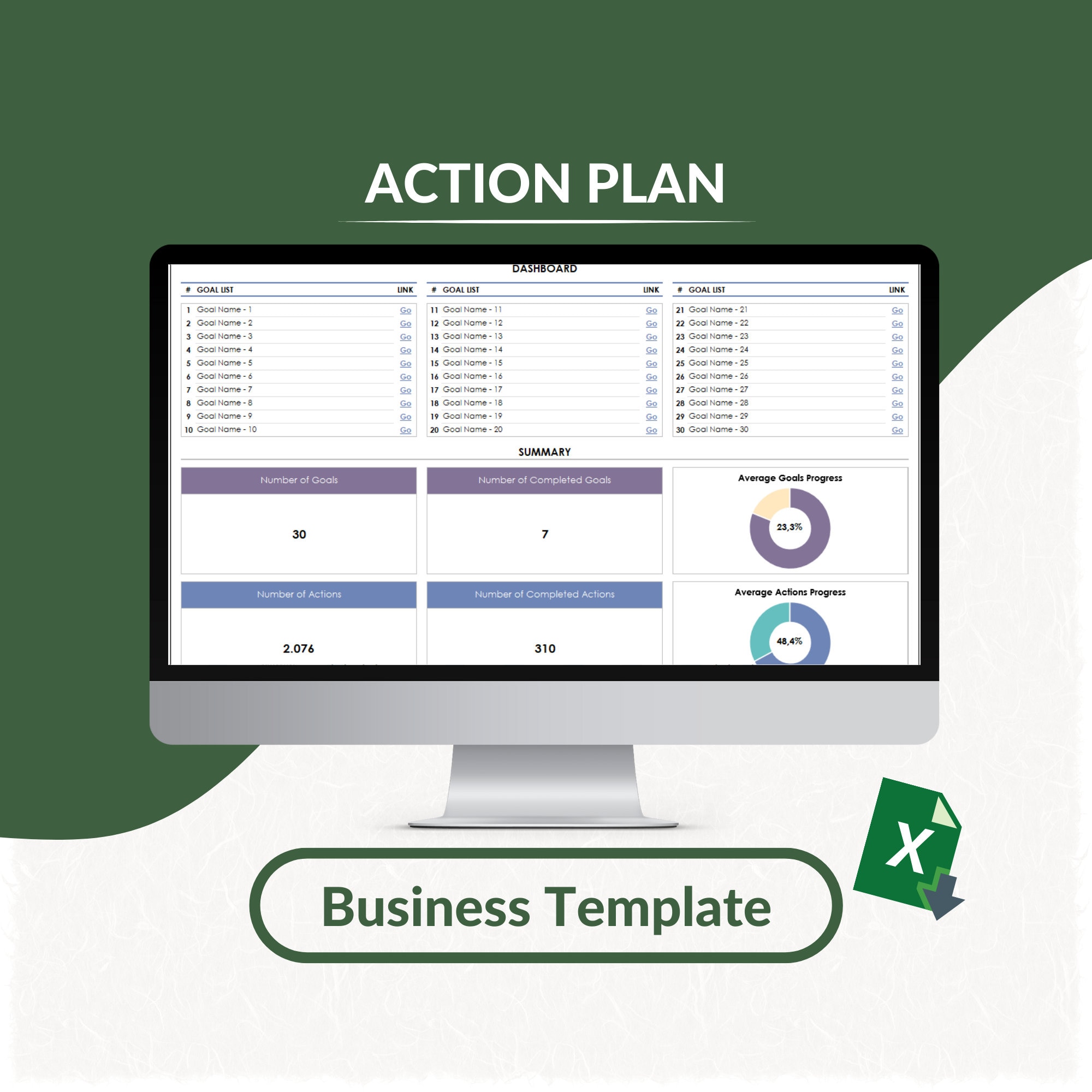 Action Plan Templates Excel