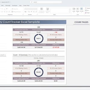 Inventory Count Tracker Excel Template | Stock Control Spreadsheet ...