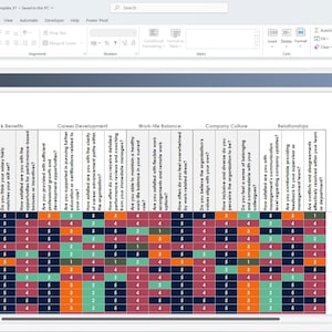 Employee Job Satisfaction Matrix Excel Template | Employee Satisfaction ...