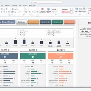Quarterly Event Calendar Excel Template | Quarterly Schedule & Planner ...