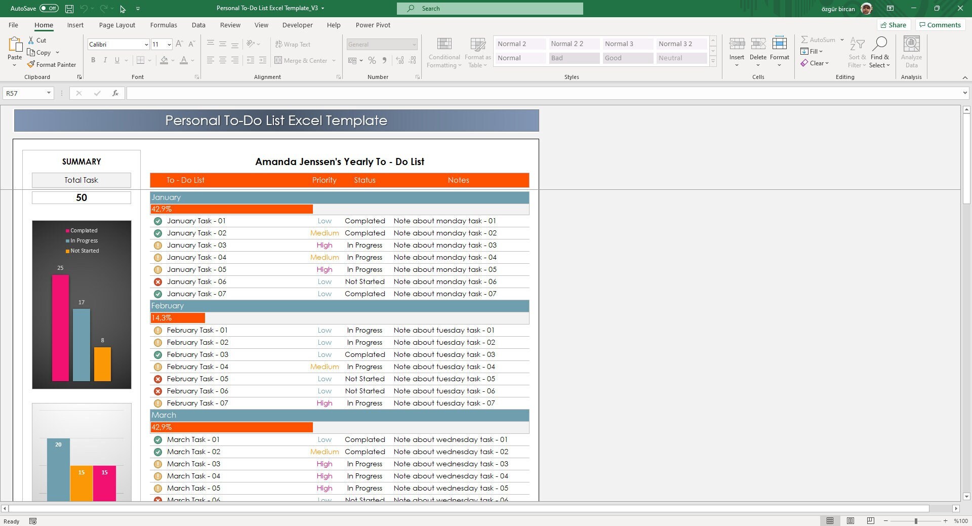 To-do List Daily Weekly Monthly Yearly Daily Weekly - Etsy