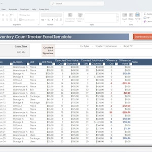 Inventory Count Tracker Excel Template | Stock Control Spreadsheet ...