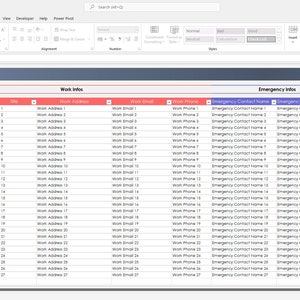 Contact Directory Excel Template: Business Contact List (address,phone ...