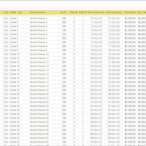 Landlord Rent Payment Tracker Excel Template: 100 Rental Units ...