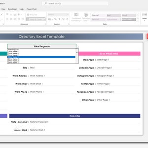 Directory Excel Template Excel Contact List Template Business Directory ...