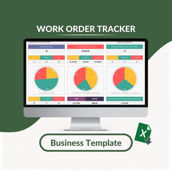 Work Order Template - Etsy