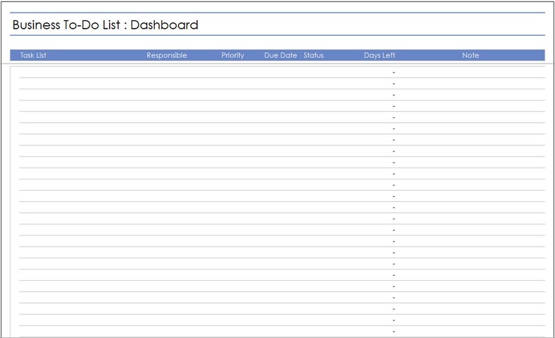 Team To-do List Excel Template Business To-do List Tracker | Etsy