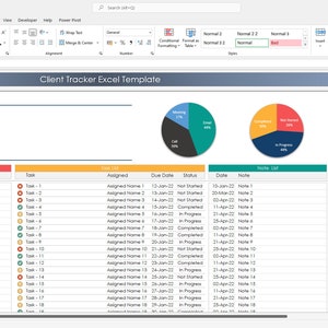 Client Tracker Excel Template Client Engagement Tracker - Etsy