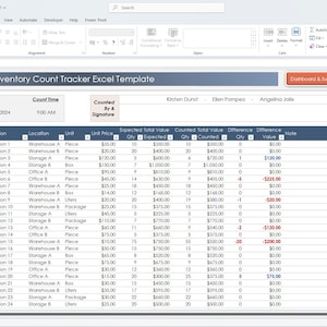 Inventory Count Tracker Excel Template | Stock Control Spreadsheet ...