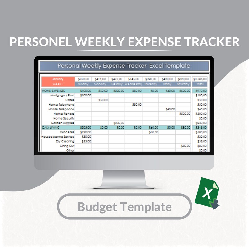 Expense Tracker List - Etsy