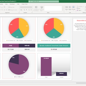 Work Order Tracker Excel Template: Small Business Dashboard (printable ...