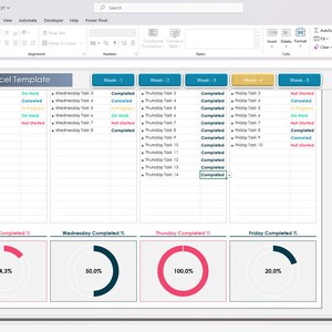Weekly Task Planner Excel Template – Work Organizer, Task Tracker ...