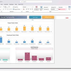 Employee Task List Excel Template | Project & Team Task Tracker ...