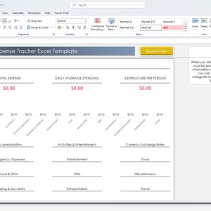 Holiday Expense Tracker Excel Template | Holiday Spending Planner ...