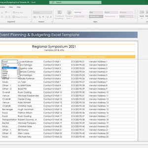 Event Planning & Budgeting Excel Template: Editable Event Tracker - Etsy
