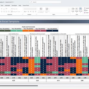 Employee Job Satisfaction Matrix Excel Template | Employee Satisfaction ...