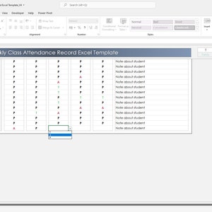 Weekly Class Attendance Record Excel Template: Student Absence Tracker ...