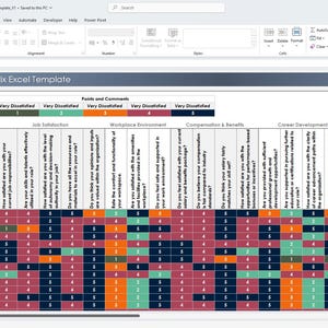 Employee Job Satisfaction Matrix Excel Template | Employee Satisfaction ...