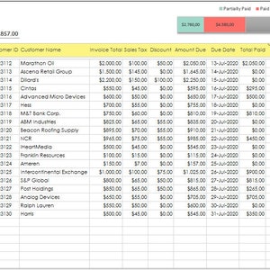 Invoice Register Excel Template Invoice Tracker Invoice Planner Planner ...