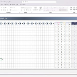 Employee Absence Tracker Excel Template: Monthly Attendance (digital ...