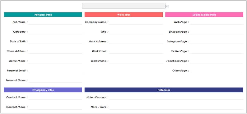 Plantilla de directorio de Excel / Plantilla de lista de - Etsy México