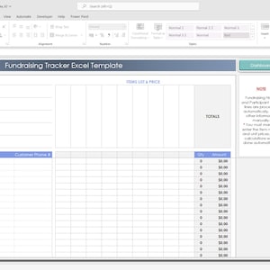 Fundraising Tracker Excel Template: Donation Progress Spreadsheet (digital Download) - Etsy